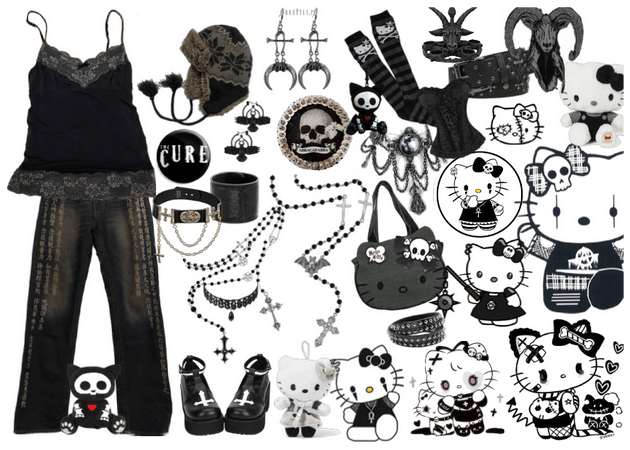 Goth Hello Kitty: The Dark Side of Cute Meets Punk Style – Gothtrends