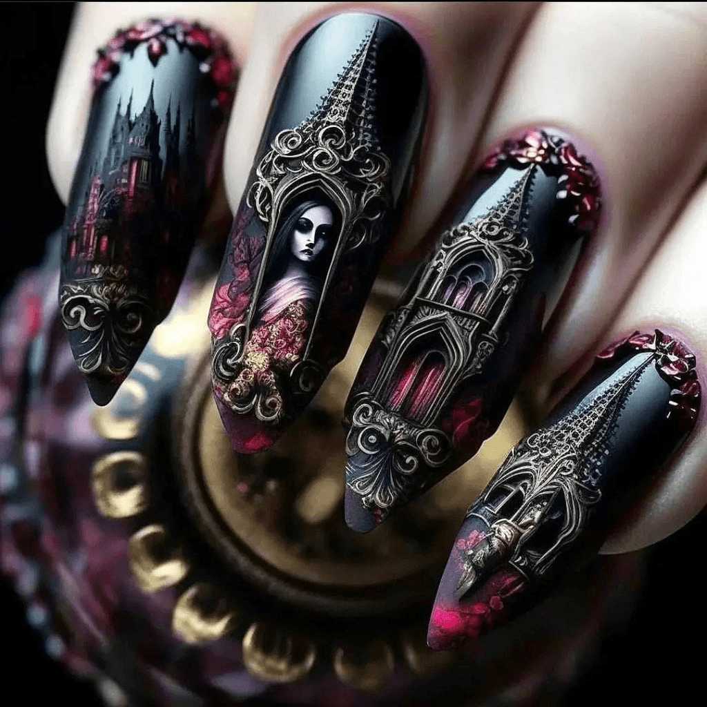Witch Nails: Try These Victorian Gothic Nail Art Ideas – Gothtrends
